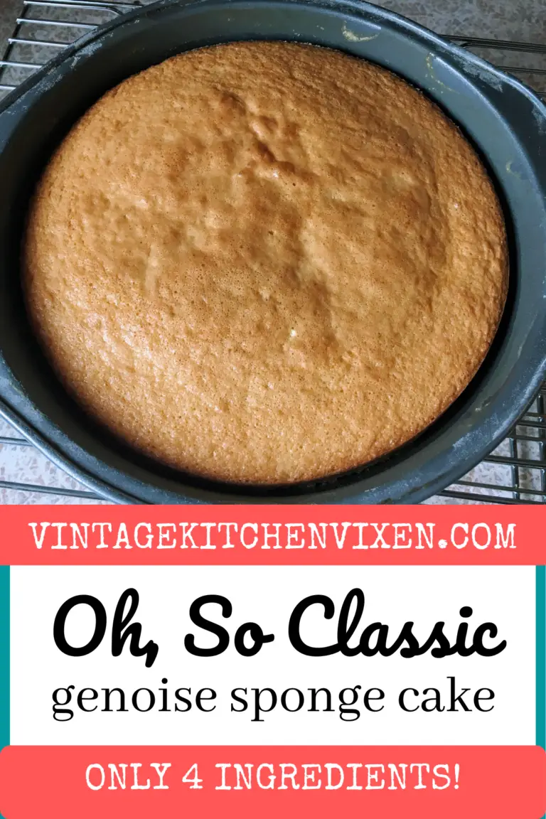Classic Genoise Sponge Cake Recipe (only 4 ingredients!) - Vintage ...